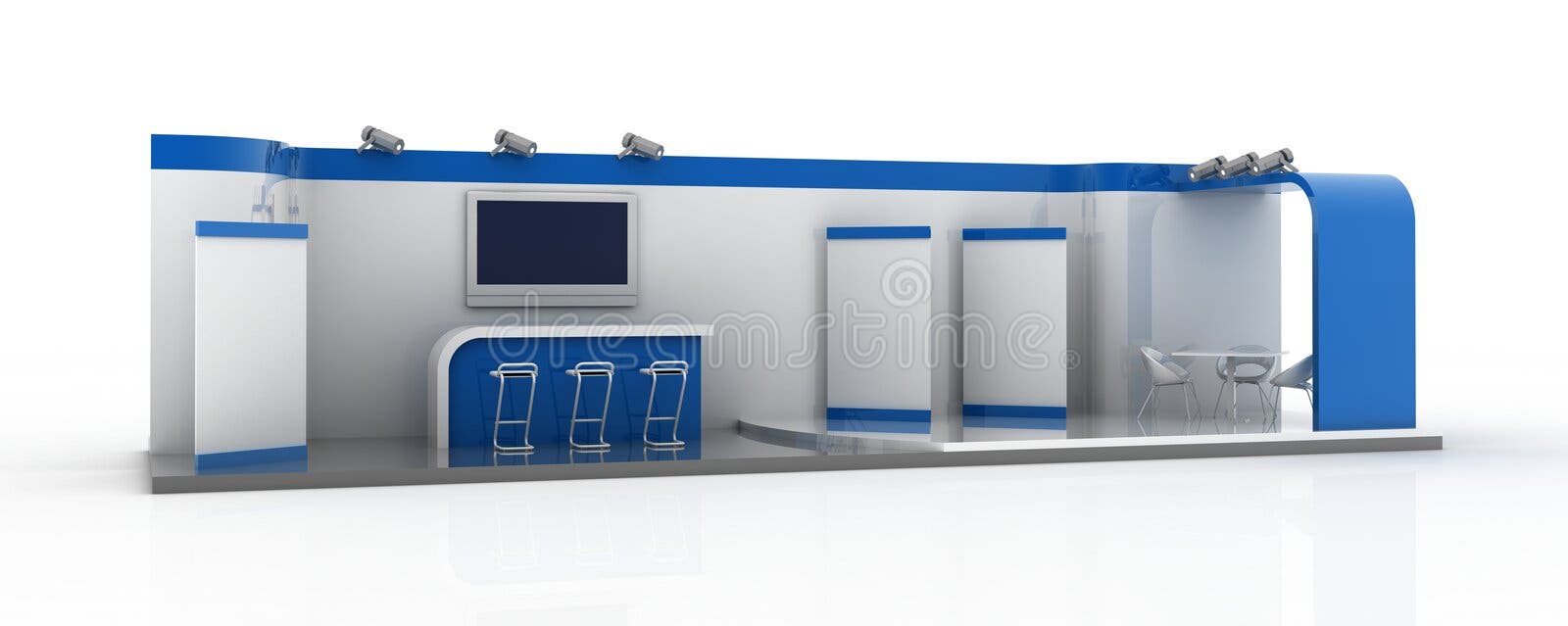 Empty Exhibition Booth, Copy Space Illustration Stock Illustration ...