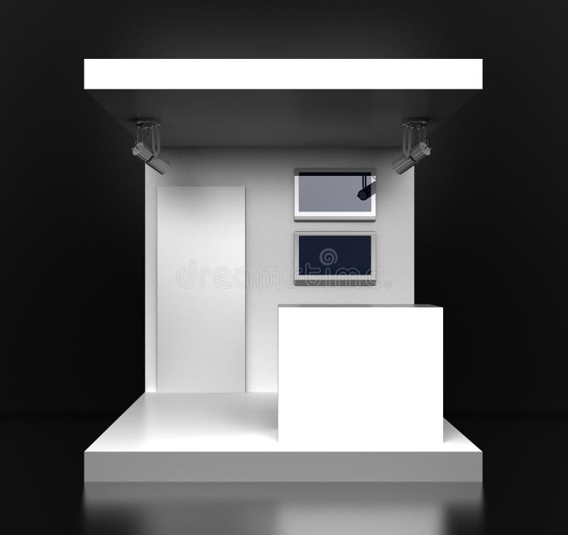Empty Exhibition Booth, Copy Space Illustration Stock Illustration ...