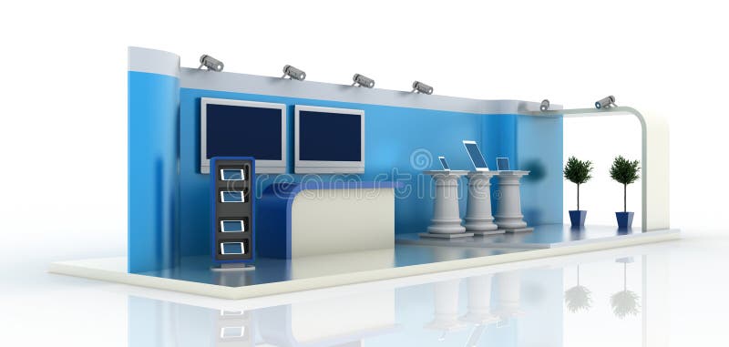 Empty Exhibition Booth, Copy Space Illustration Stock Illustration ...