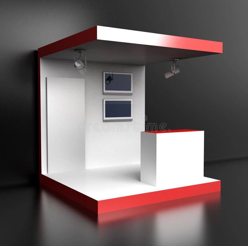 Empty Exhibition Booth, Copy Space Illustration Stock Illustration ...