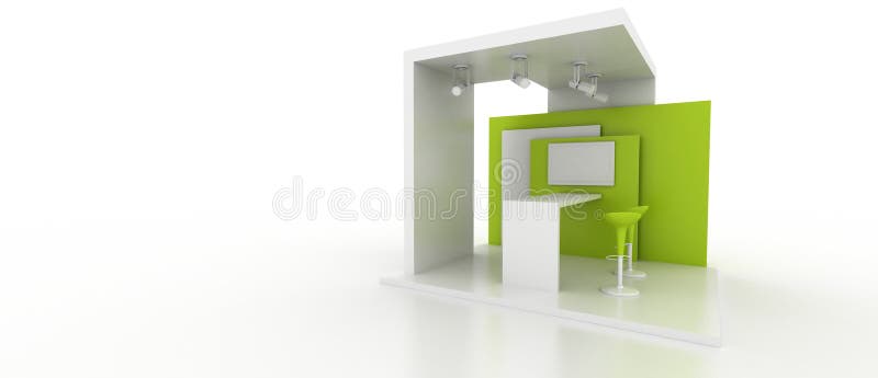 Empty exhibition booth stock illustration. Illustration of info - 204318794