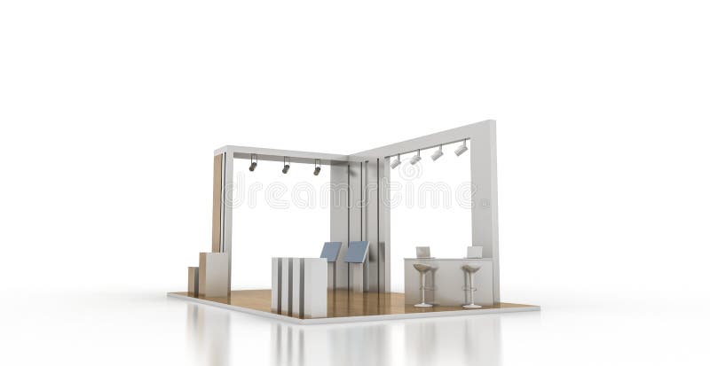 Empty Exhibition Booth, Copy Space Illustration Stock Illustration ...