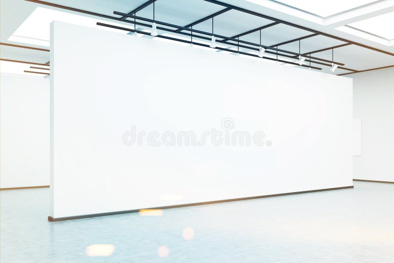 Empty exhibition hall wall stock illustration. Illustration of clear ...