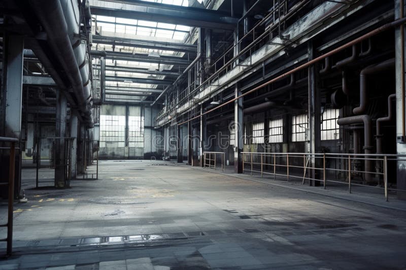 Empty Factory Floor stock illustration. Illustration of large - 277141020
