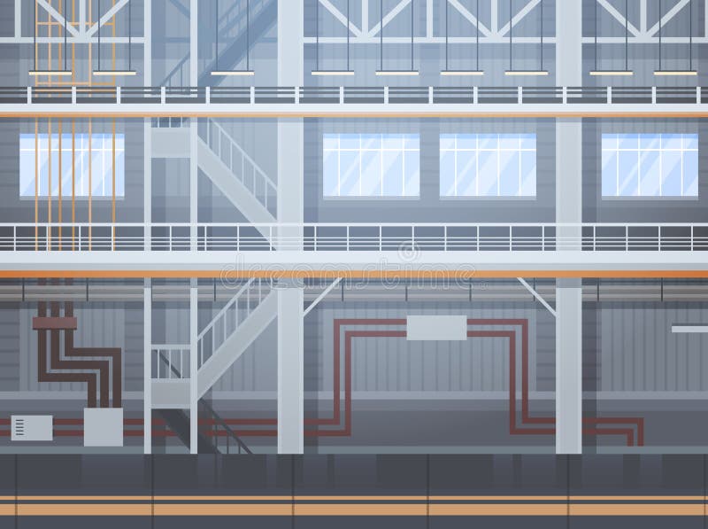 Empty Factory Conveyor Automatic Assembly Line Machinery Automation ...