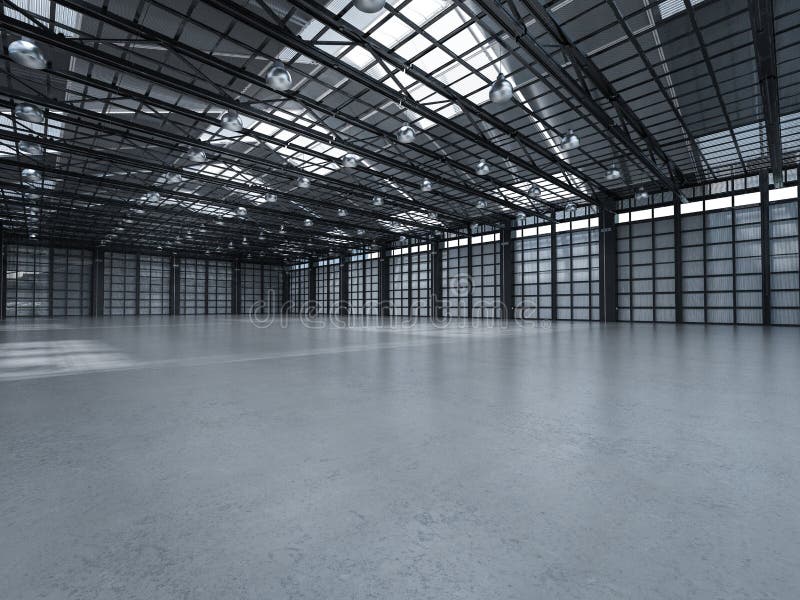 Empty factory interior stock image. Image of indoor, business - 85669699