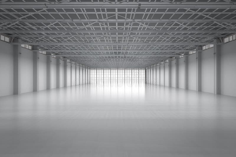 Empty factory interior stock photo. Image of distribution - 128731594