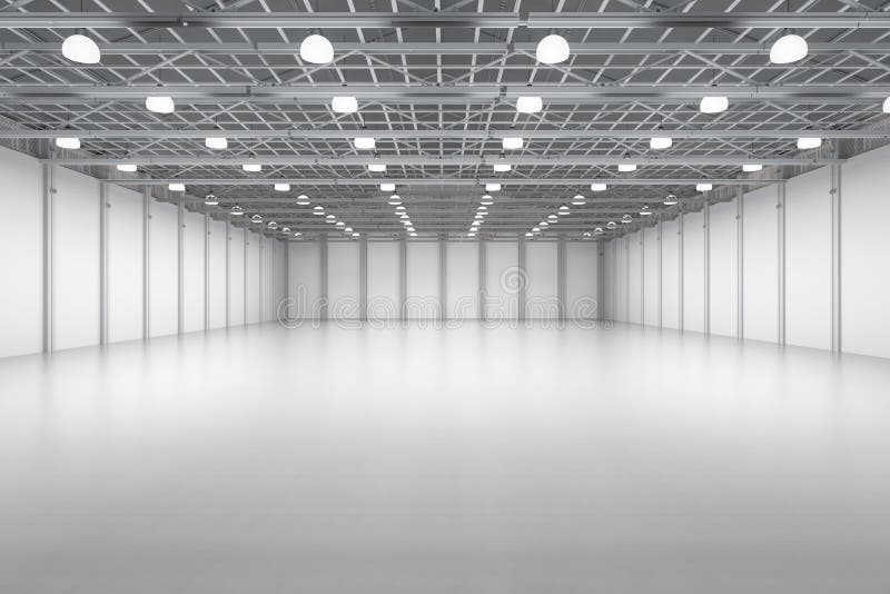 Empty factory interior stock photo. Image of construction - 129259586