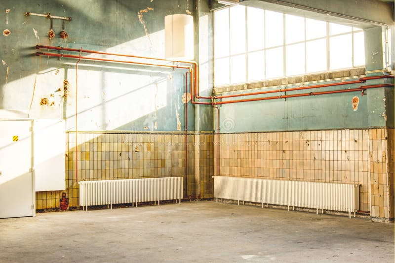 Empty factory stock photo. Image of metal, warehouse - 46299138