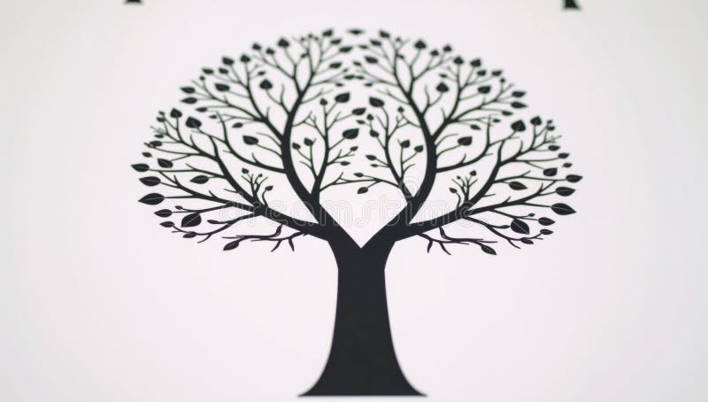 Empty Family Tree Template Set Against a Plain White Background for ...