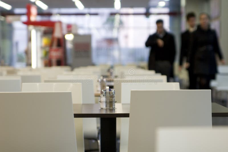 Empty Fast Food Cafe Interior Stock Photo - Image of counter, business ...