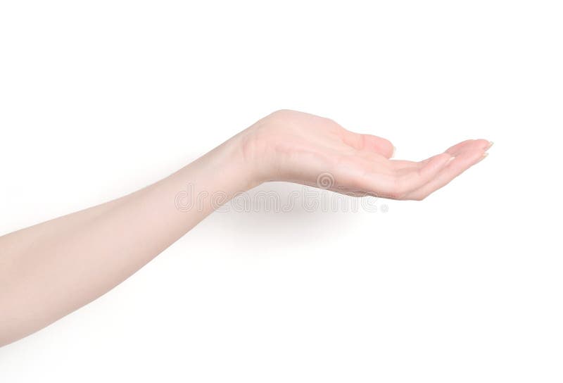 Empty Female Woman Hand Holding Stock Image - Image of hold, people ...