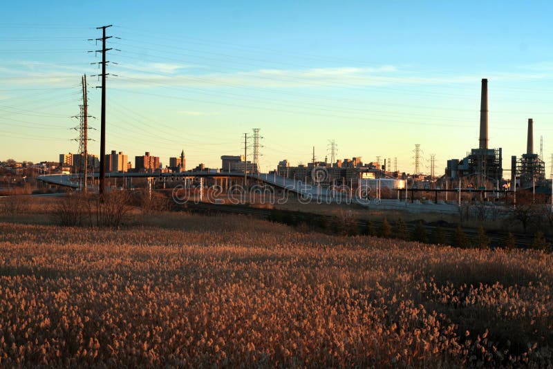 Empty Field With City In Back Picture. Image: 2571799