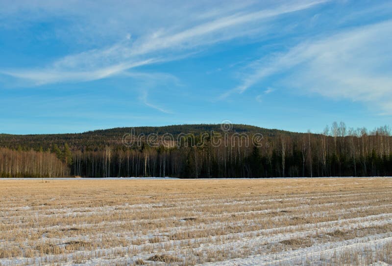 Empty Field with Hills in the Back Stock Image - Image of road, door ...