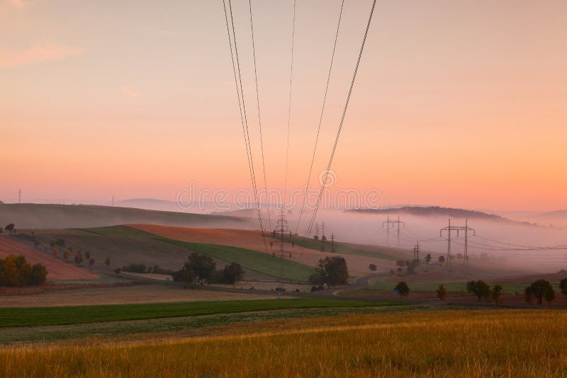 Empty Fields in the Autumn Morning Stock Photo - Image of landscapes ...