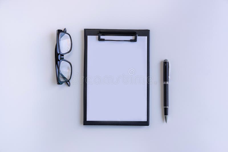 Empty File Folder on Business Desk Office Stock Image - Image of note ...