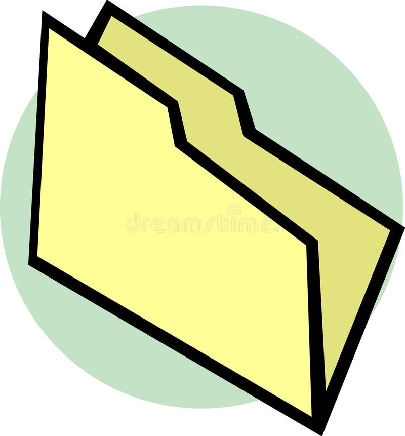 Empty File Folder Vector Illustration Stock Vector - Illustration of ...