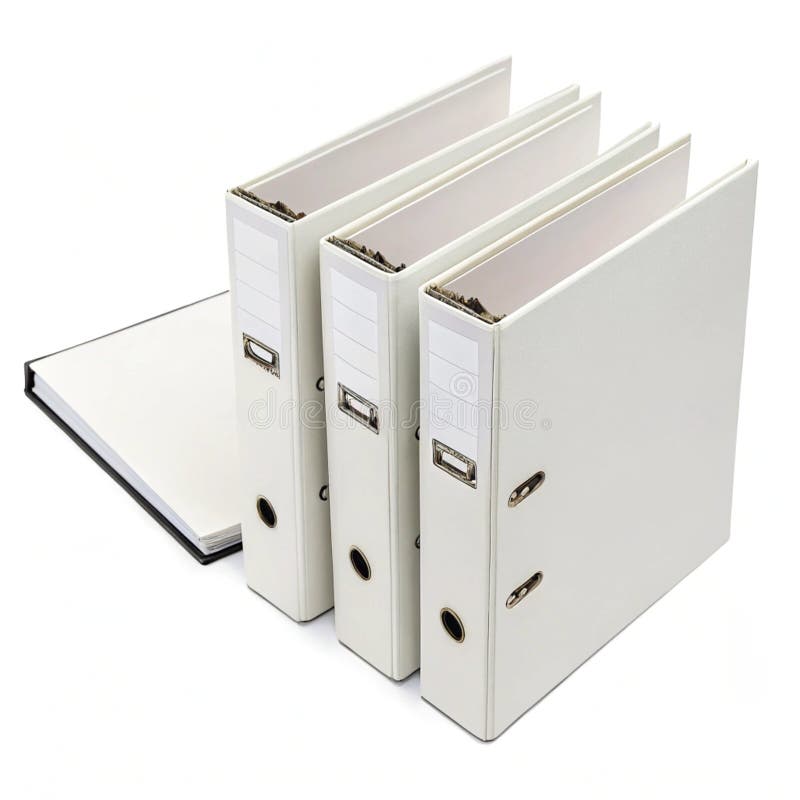 3D Empty Folder Isolated on White Background Stock Illustration ...