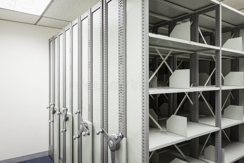 Empty Filing Cabinet with Wheel for Business Document Secret Stock ...