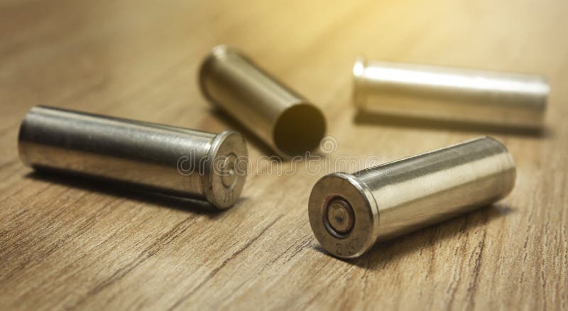 Empty Fired 357 Magnum Bullet Shells Wooden House Floor Stock Photos ...
