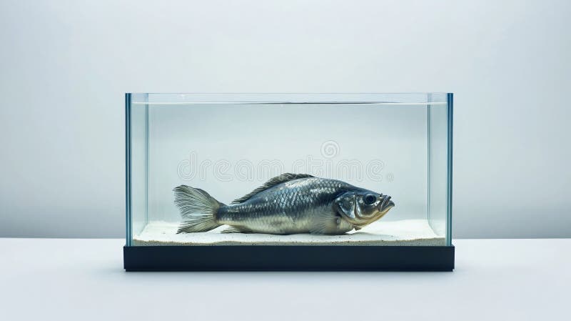 Empty Fish Bowl on White Background for Showcasing, Isolated ...