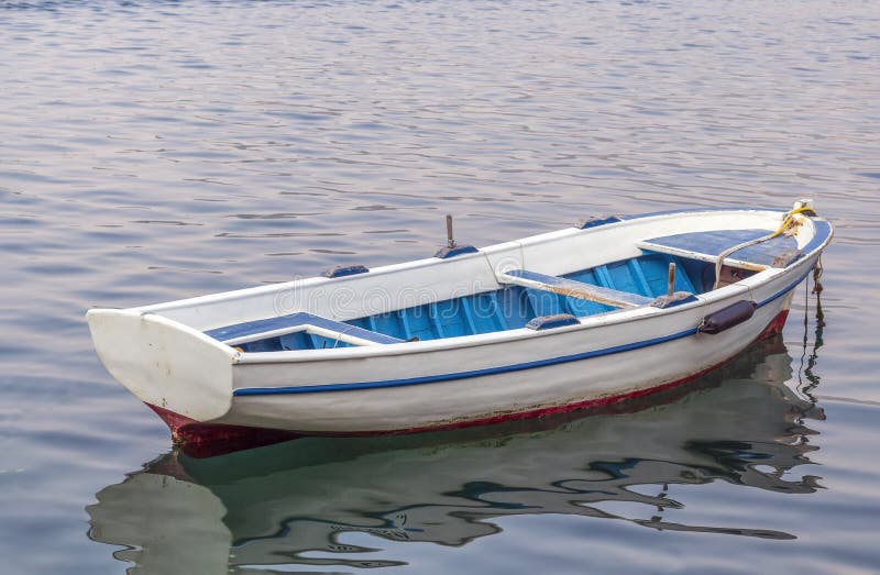 Empty Fishing Boat on the Mediterranean Sea Stock Image - Image of ...