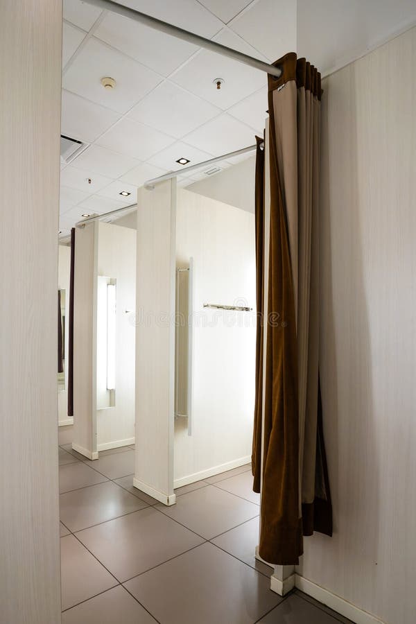 Empty Fitting Room in a Clothing Store Editorial Image - Image of ...