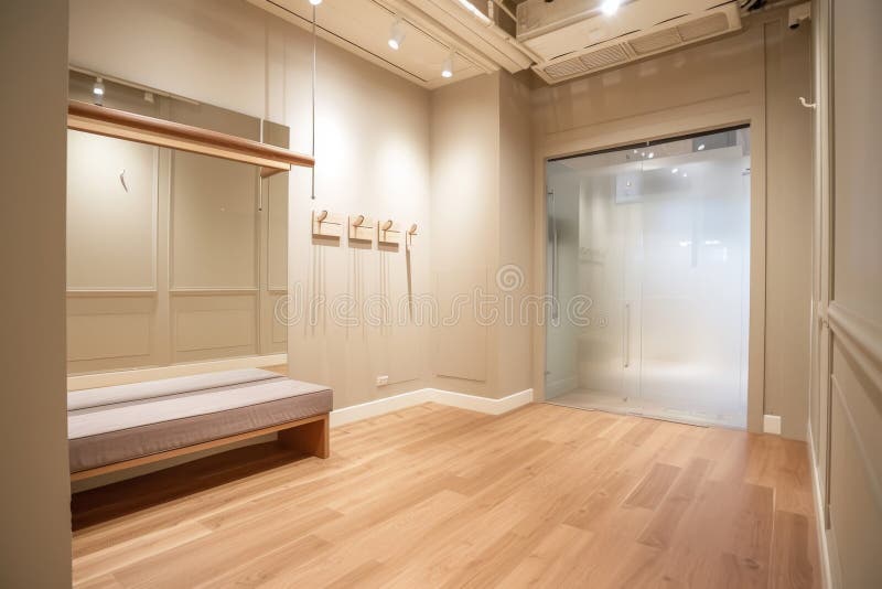 Empty Fitting Room in a Clothing Store. Generative AI Stock Image ...