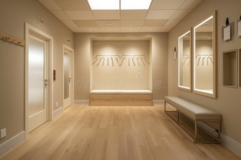 Empty Fitting Room in a Clothing Store. Generative AI Stock Photo ...