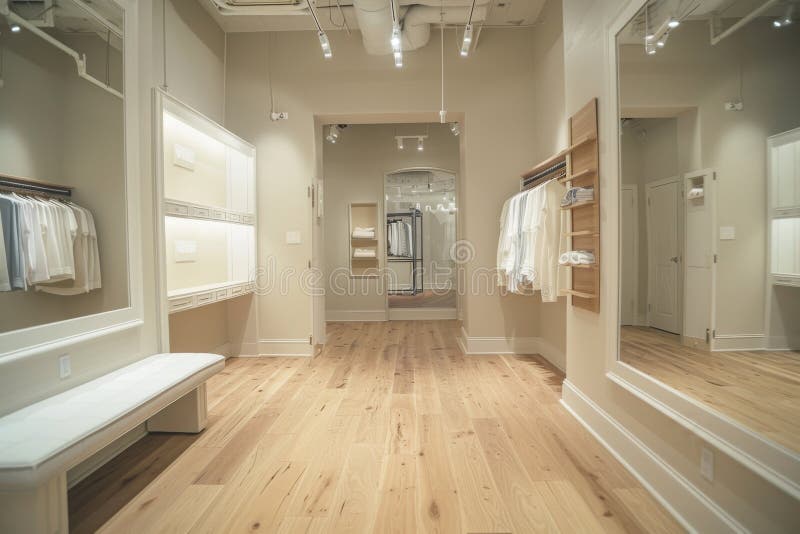 Empty Fitting Room in a Clothing Store. Generative AI Stock Image ...
