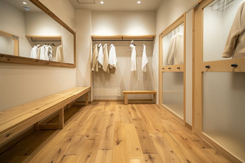 Empty Fitting Room in a Clothing Store. Generative AI Stock Image ...