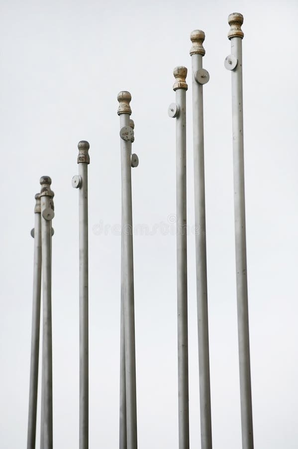 Empty flag poles stock image. Image of limestone, flag - 21829119