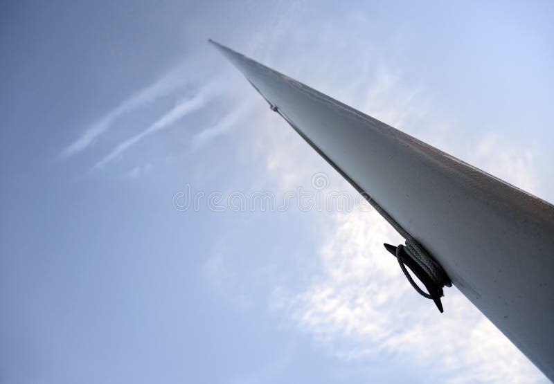 Empty Flagpole Perspective View Above the Sky Stock Image - Image of ...
