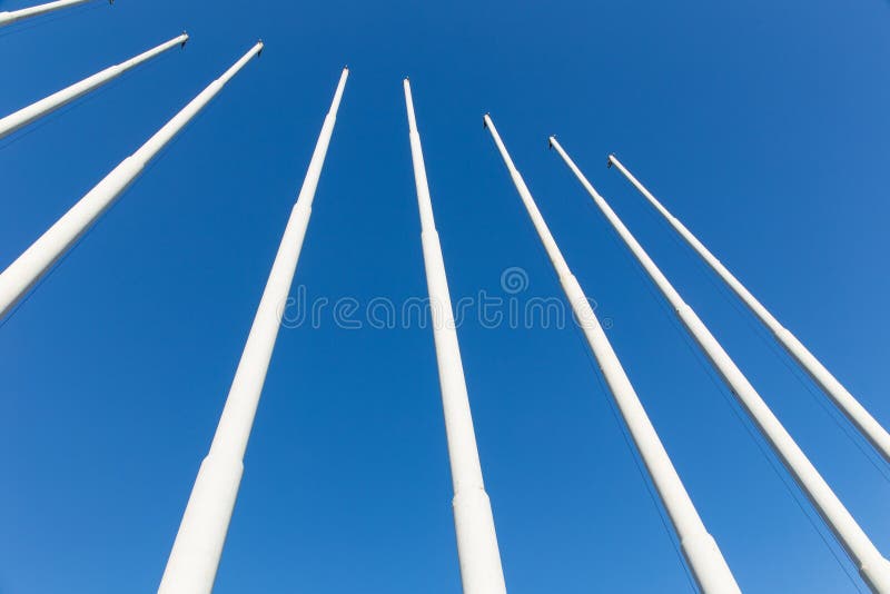 Empty flag poles stock image. Image of limestone, flag - 21829119