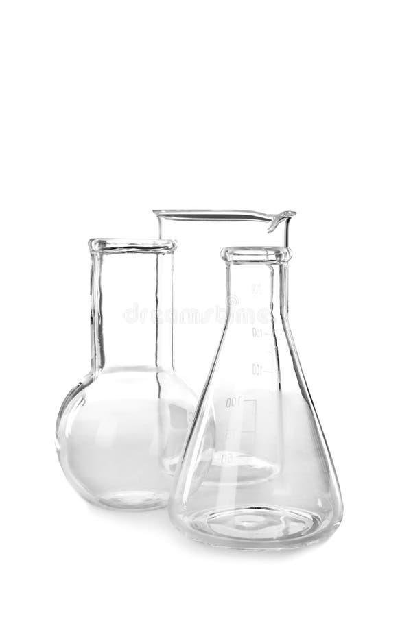 Empty Flasks. Laboratory Analysis Equipment. Chemical Laboratory ...