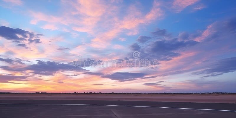 Empty Flat Wide Road a Wide Angle Shot of an Empty Road, Ideal for PPTs ...