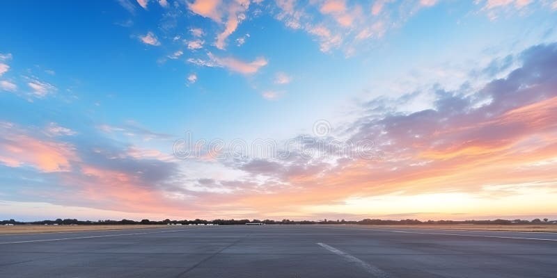Empty Flat Wide Road a Wide Angle Shot of an Empty Road, Ideal for PPTs ...