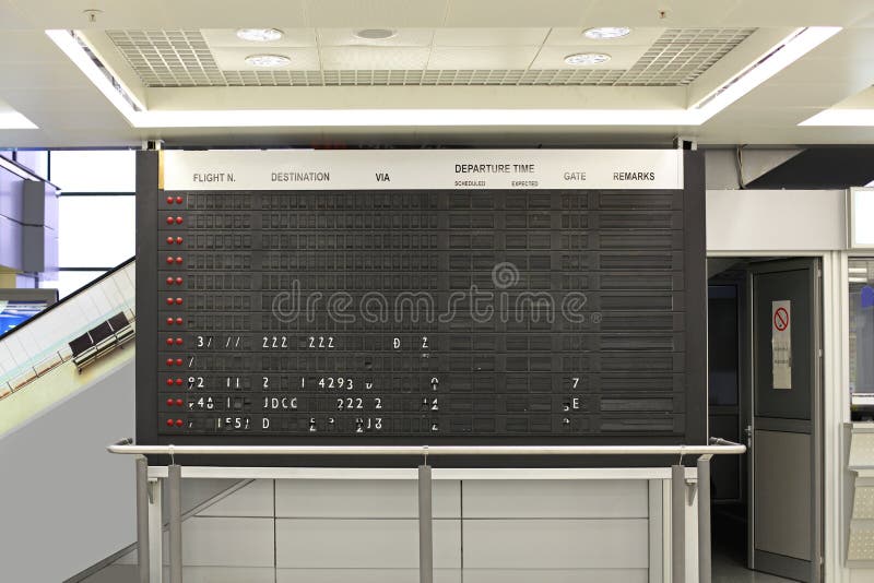 Empty Flights Board stock image. Image of info, obsolete - 205485407