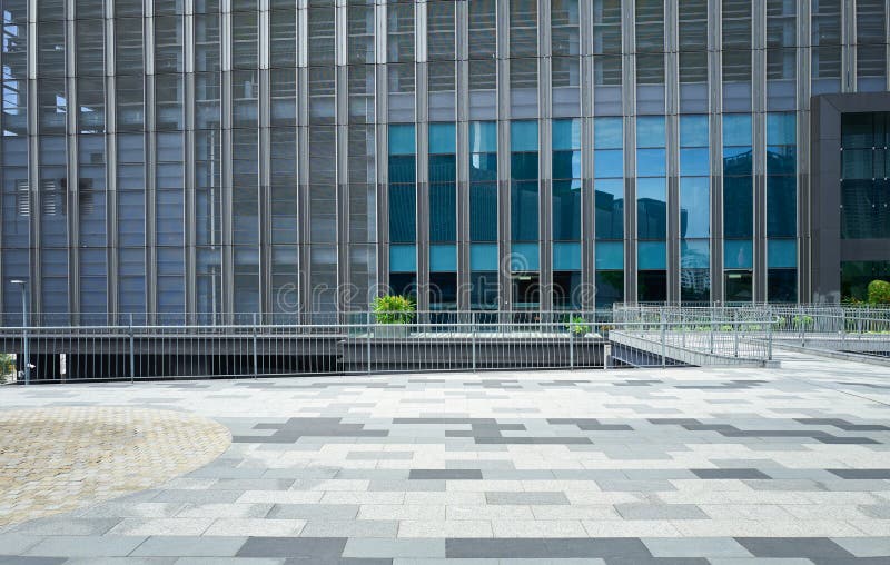 Empty Floor with Modern Business Building Editorial Stock Photo - Image ...