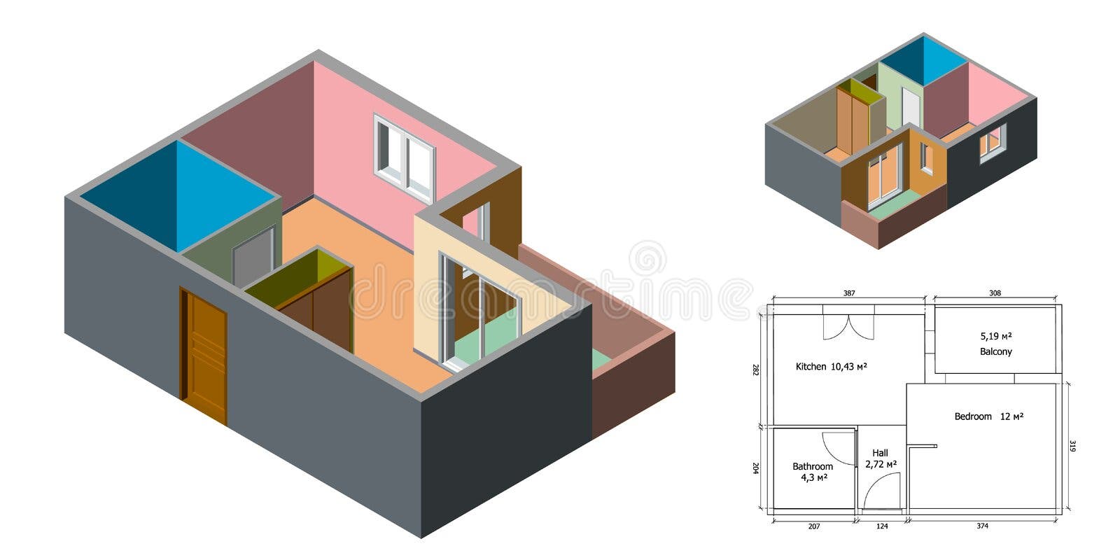 Empty Floor Plan. Isolated on White Background Stock Vector ...