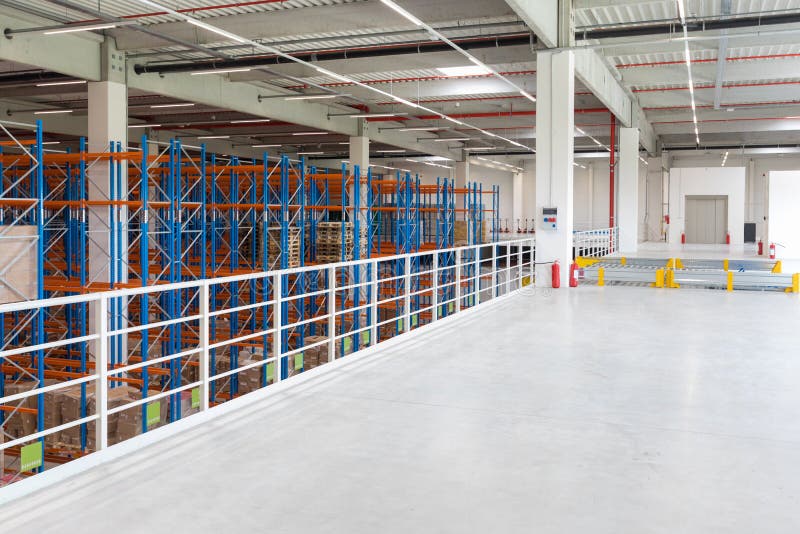 Upper Level Warehouse stock image. Image of level, ceiling - 197590465