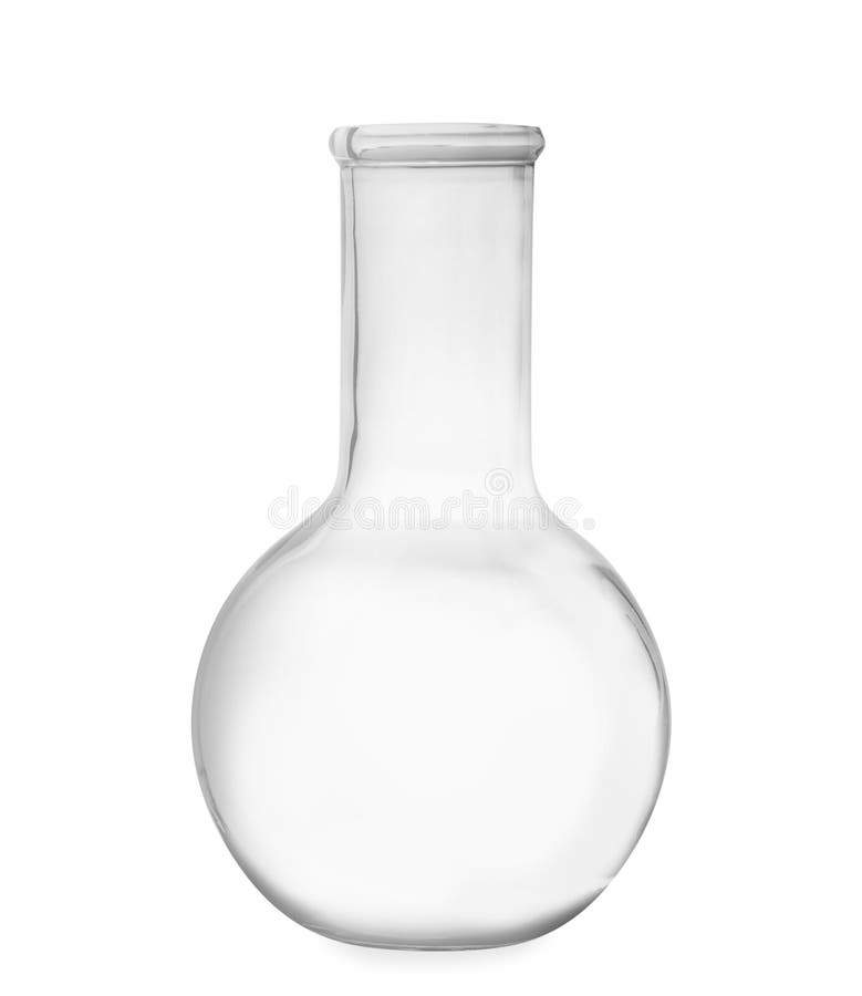 Empty Florence Flask Isolated. Laboratory Glassware Stock Photo - Image ...