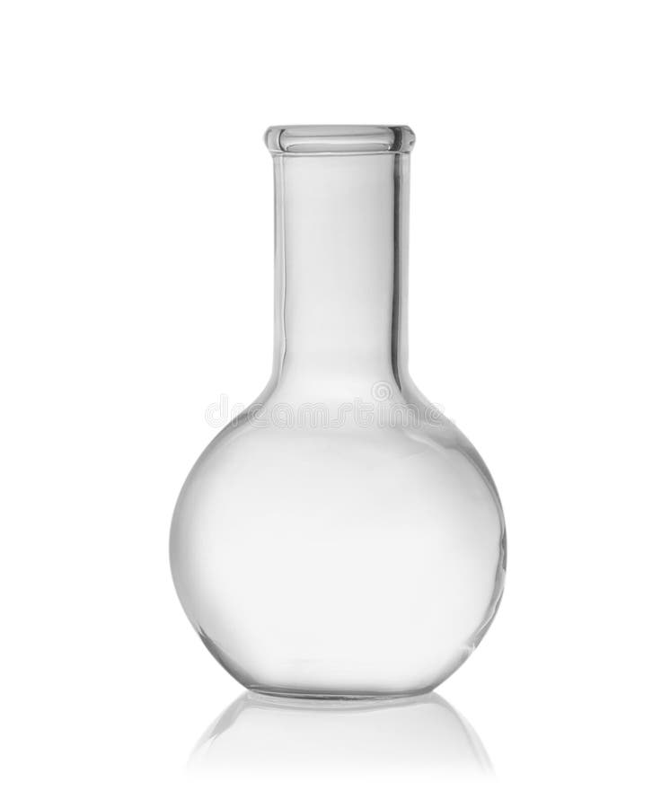Empty Florence Flask Isolated. Laboratory Glassware Stock Photo - Image ...
