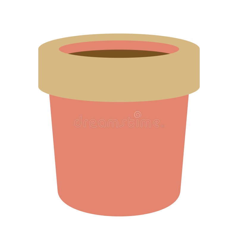 Empty Flower Pot Icon stock vector. Illustration of gardening - 310807503