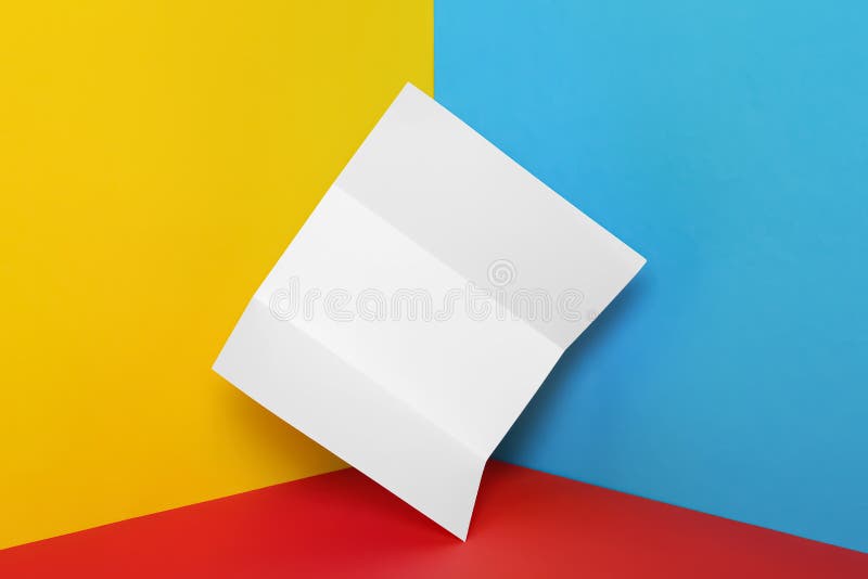 Empty Flyer on Grey Background. Mockup for Design Stock Image - Image ...