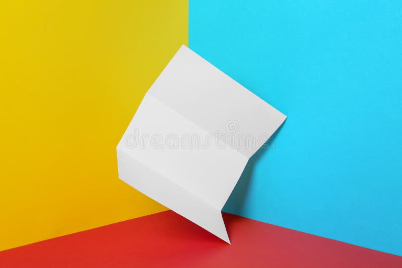 Empty Flyer on Grey Background. Mockup for Design Stock Image - Image ...