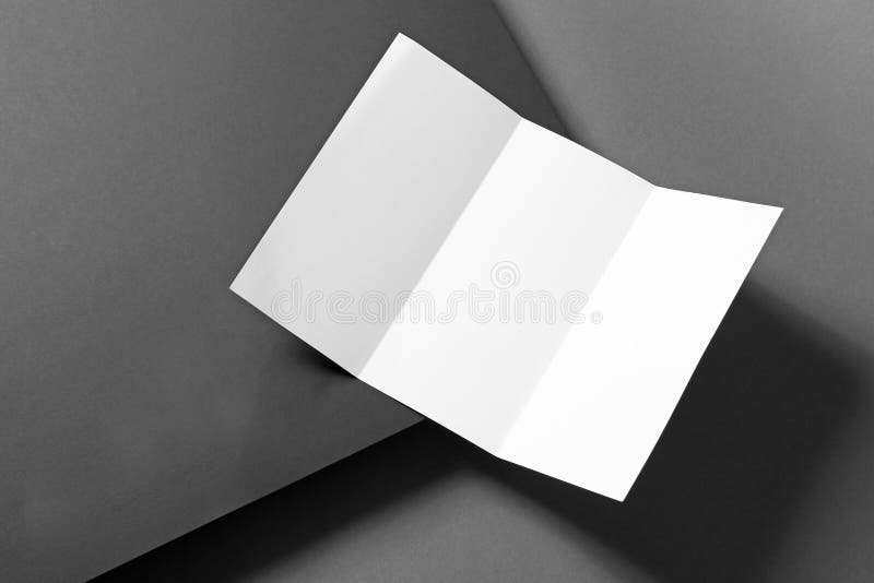Empty Flyer on Grey Background. Mockup for Design Stock Image - Image ...