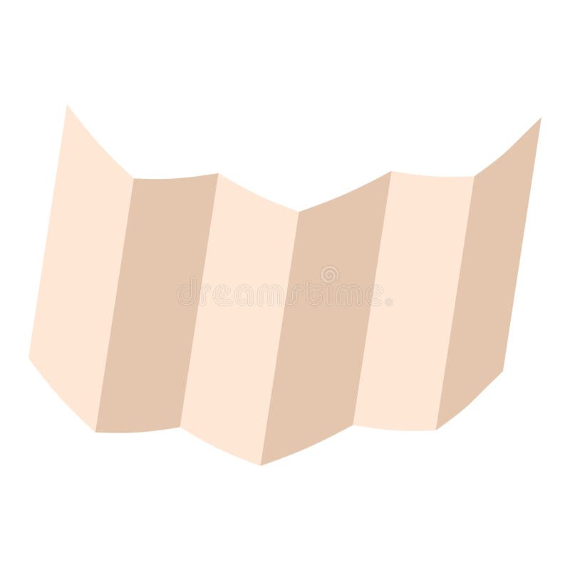 Empty Folded Road Map Showing the Way for Your Journey Stock Vector ...