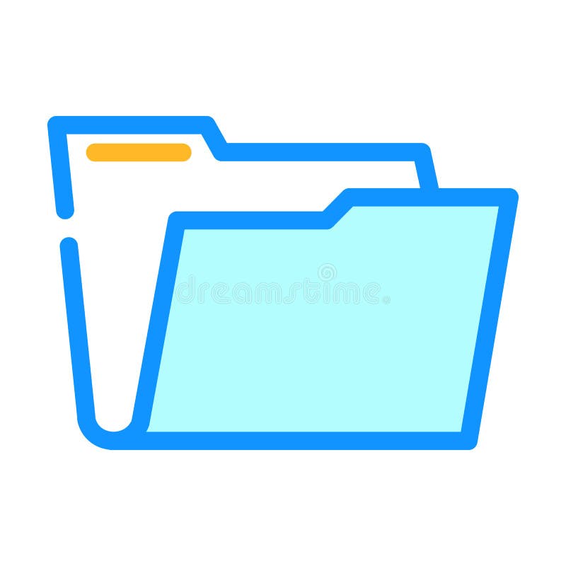 Empty Folder Color Icon Vector Illustration Stock Illustration ...