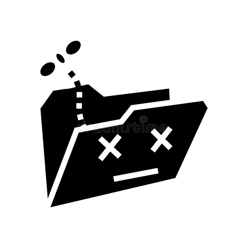Empty Folder Glyph Icon Vector Illustration Stock Illustration ...